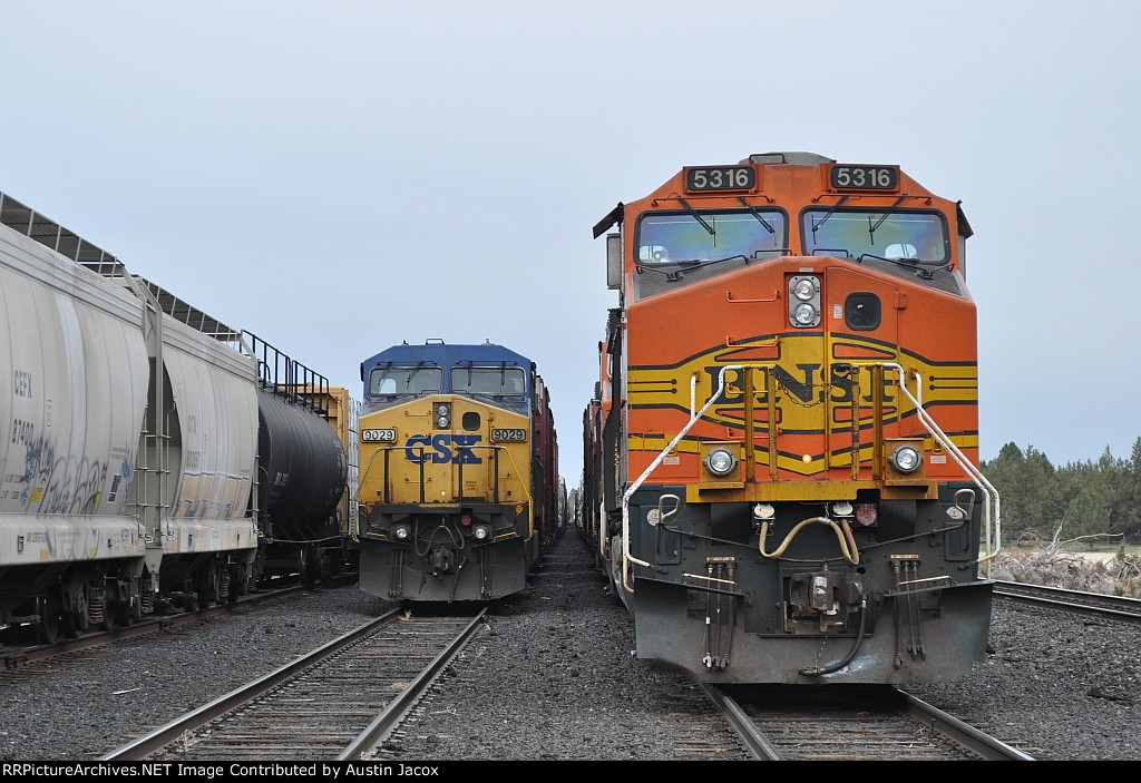 BNSF 5316 & CSX 9029